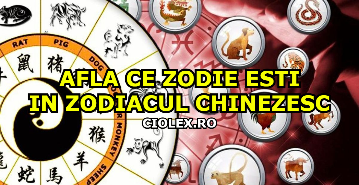 Ce Zodie ești în Zodiacul Chinezesc după data nașterii - CIOLEX.RO ...